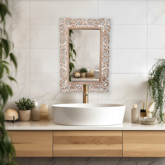 Ophelia & Co. Tripolia Distressed Wall Mirror | Wayfair